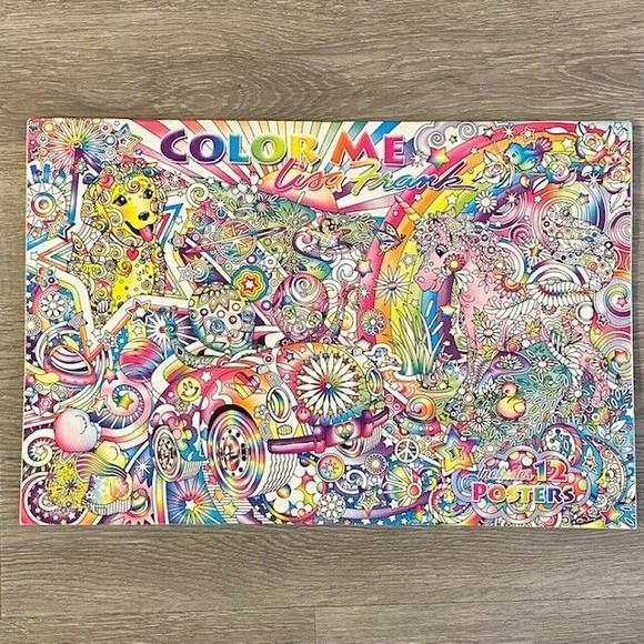 Office | Bendon Color Me Lisa Frank Activity Coloring Book Large 16x11 ...